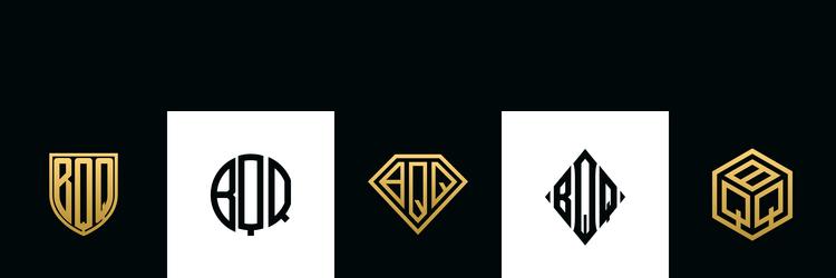 Initial letters hvk logo designs bundle Royalty Free Vector