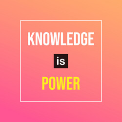 Education is power quote with modern Royalty Free Vector