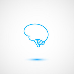 Minimal brain icon Royalty Free Vector Image - VectorStock