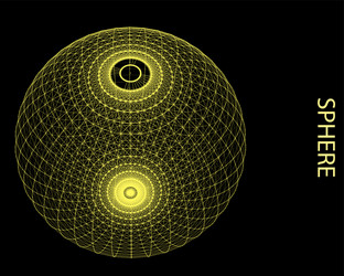 Red shining sphere with connected lines and points