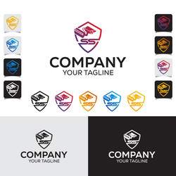 Ss letter security service logo Royalty Free Vector Image