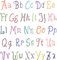 Hand lettering alphabet Royalty Free Vector Image