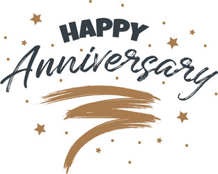 Happy anniversary design card hand drawn Vector Image