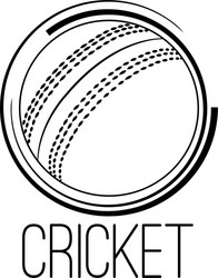 Abstract cricket label Royalty Free Vector Image