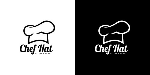 Red icon with chef hat Royalty Free Vector Image