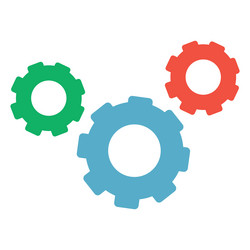 Cog wheel hand drawn icon Royalty Free Vector Image