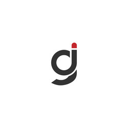 Gi company name initial letters monogram Vector Image