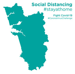 Mecklenburg-vorpommern map with social distancing Vector Image