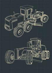 Grader drawings Royalty Free Vector Image - VectorStock