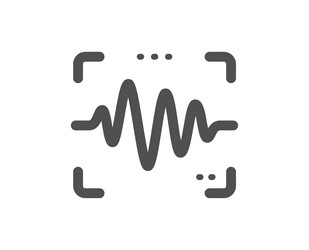 Voice wave icon sound scan sign Royalty Free Vector Image