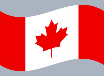 Canada flag official colors and proportion Vector Image