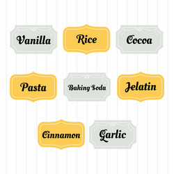 Food storage labels kitchen tags collection Vector Image