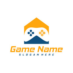 House game logo template joystick design icon Vector Image