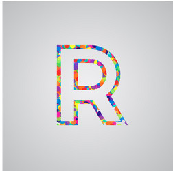 Abstract logo letter r modules Royalty Free Vector Image