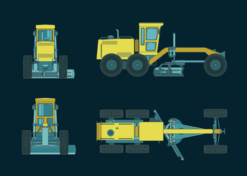 Grader drawings Royalty Free Vector Image - VectorStock