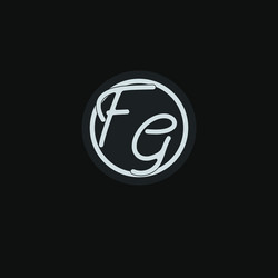 Initial letter fg monogram logo with simple Vector Image