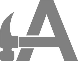 Letter x and hammer combination icon logo design Vector Image