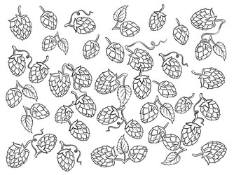 Hops background cartoon Royalty Free Vector Image