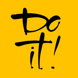 Do it lettering template Royalty Free Vector Image