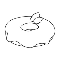 Doughnut outline icon Royalty Free Vector Image