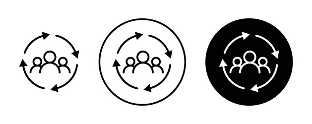 Personnel change icon set hr employee and update Vector Image
