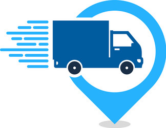 Circle pin crown logo Royalty Free Vector Image