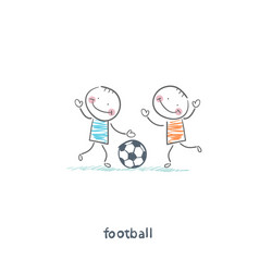 Children playing football Royalty Free Vector Image