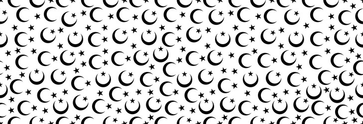 Crescent and star in different colors Royalty Free Vector