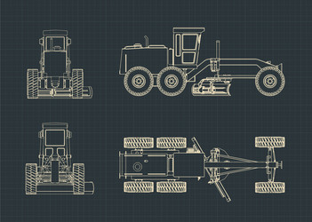 Grader color drawings Royalty Free Vector Image