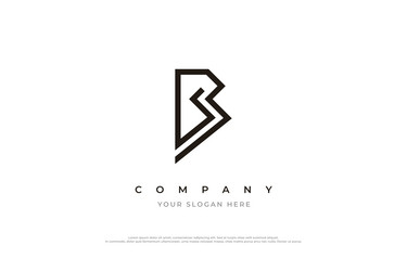 Minimal initial letter bs or sb logo design Vector Image