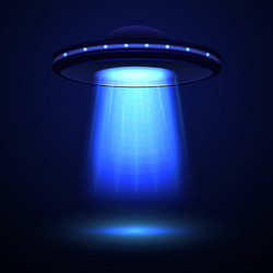 Ufo sci-fi light rays energy alien spaceship Vector Image