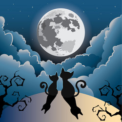 Cat Moon Vector Images (over 9,700)