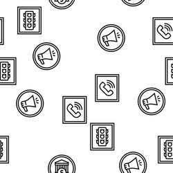 Public service signs seamless pattern Royalty Free Vector