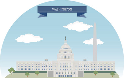 Washington dc skyline Royalty Free Vector Image