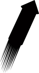 Firework rocket silhouette Royalty Free Vector Image