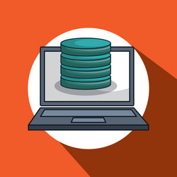 Laptop icon technology digital isolated Royalty Free Vector