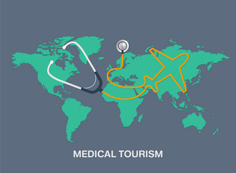 Medical tourism background Royalty Free Vector Image