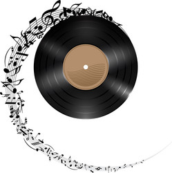 Black vinyl disc Royalty Free Vector Image - VectorStock