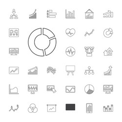 Chart icons Royalty Free Vector Image - VectorStock