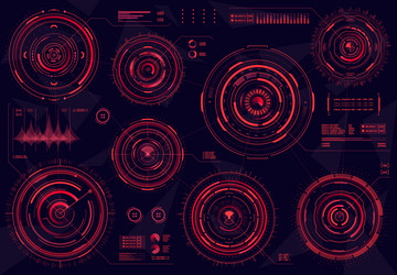 Hud futuristic arrow cursors interface navigation Vector Image