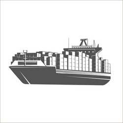 Shipping transportation logo or label cargo Vector Image
