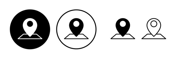 Address icon location icon symbol pin Royalty Free Vector