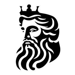 Ancient greek man head logo Royalty Free Vector Image