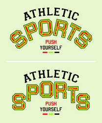 Athletic sports typography circle design t shirts Vector Image