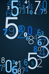 Numbers font classical elegant Royalty Free Vector Image