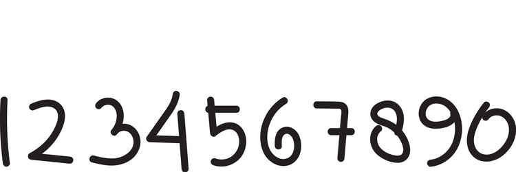 Hand Drawn Numbers Vector Images (over 19,000)