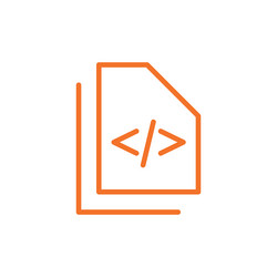 Code programming icon logo design template Vector Image