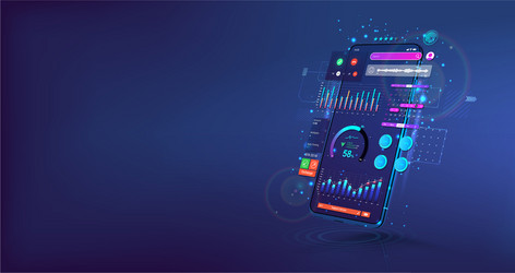 Modern mobile app ui ux kit design 3d isometric Vector Image