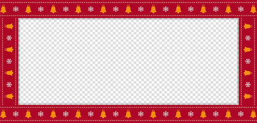 Red christmas or new year rectangle border frame Vector Image