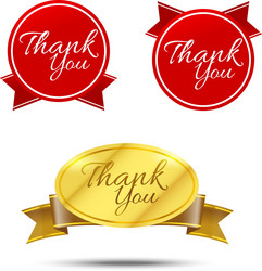 Thank you on yellow sign message symbol isolated Vector Image